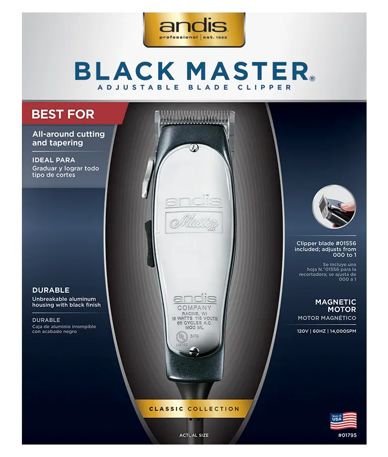 Black Master Adj Blade Clipper