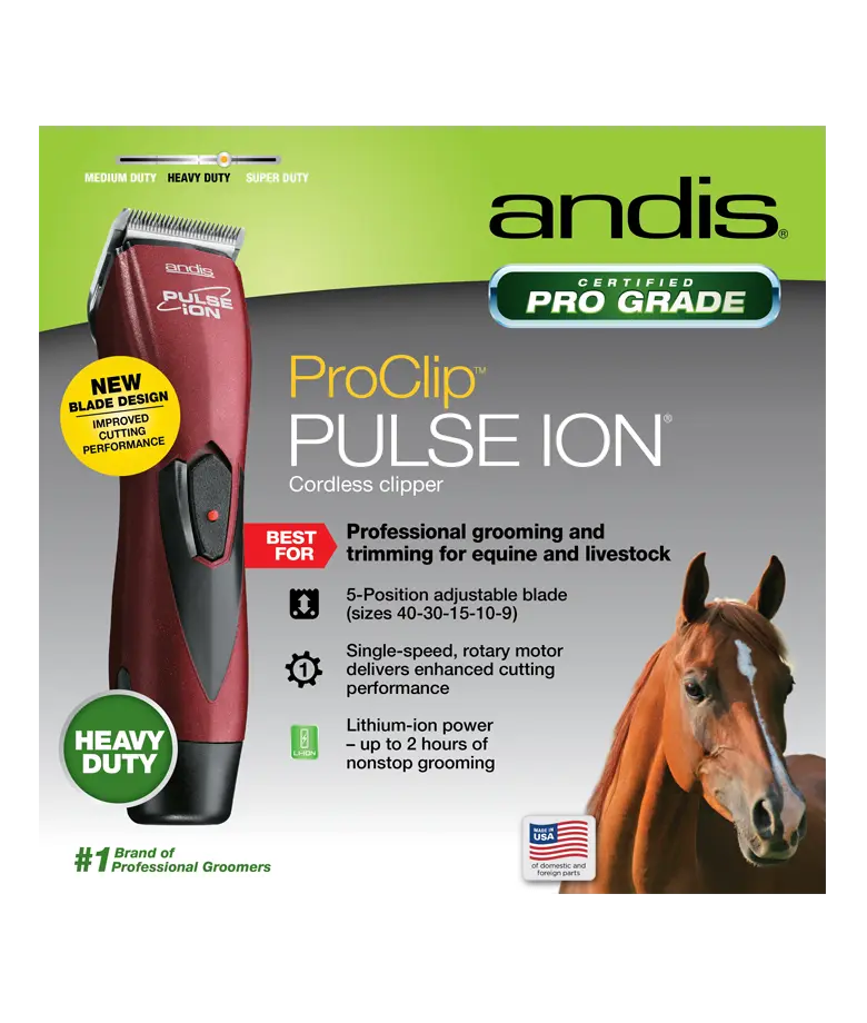 ProClip Pulse Ion Adj Blade Clipper Burgundy